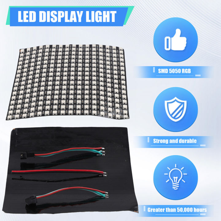 WS2812 RGB LED Matrix Panel Individually Addressable Flexible for Video ...