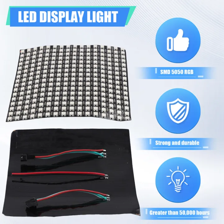 (WBNC) WS2812 RGB LED Matrix Panel Individually Addressable Flexible ...