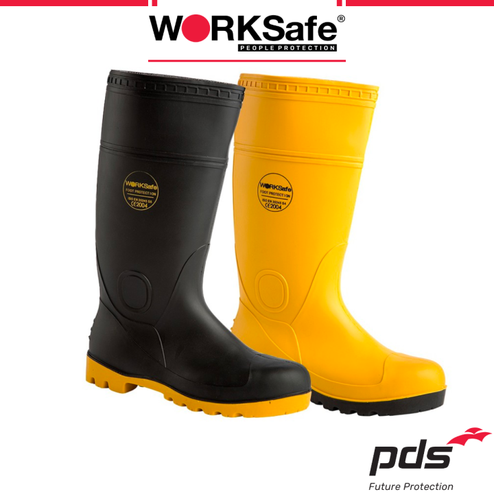 WORKSafe 2010 2011 High Cut Vulcan PVC Safety Boots Waterproof Steel ...