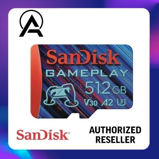 SanDisk 512GB GamePlay microSD Card for Mobile and Handheld Console Gaming SDSQXAV-512G-GN6XN ...