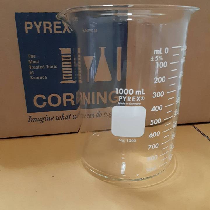 บีกเกอร์แก้ว Pyrex เยอรมัน 250ml 600ml 1000 ml 2000ml บิกเกอร์ทนไฟ ...