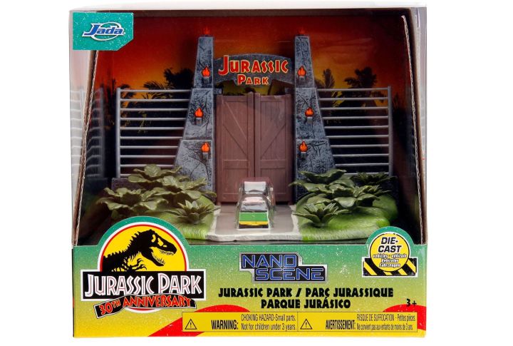 Jada Nano Scene Jurassic Park W/ Two 1.65" Die-Cast Cars (QDJD342442 ...