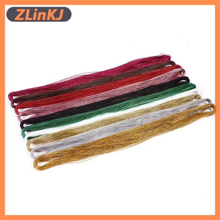 ZLinKJ 100M ROPE Gold Silver CORD ของขวัญบรรจุภัณฑ์ String METALLIC ...
