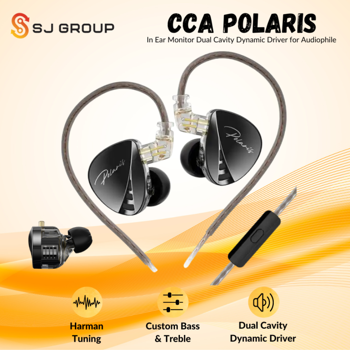 CCA Polaris In Ear Dual Cavity Dynamic Driver with 4 Tuning Switch ...