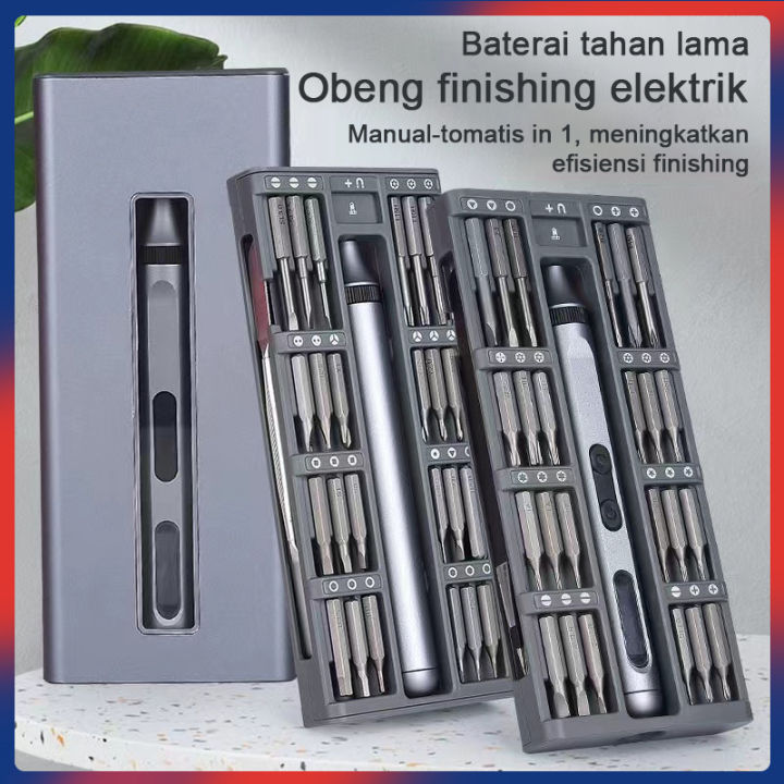 Obeng Elektrik 50 In 1 set/Kecil Obeng Listrik /Obeng Baterai /Mata Bor ...
