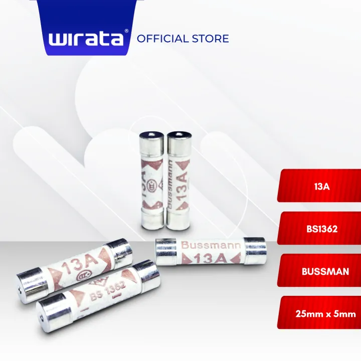 FUSE PLUG 13A Bussman BS1362 (10PCS) | Lazada