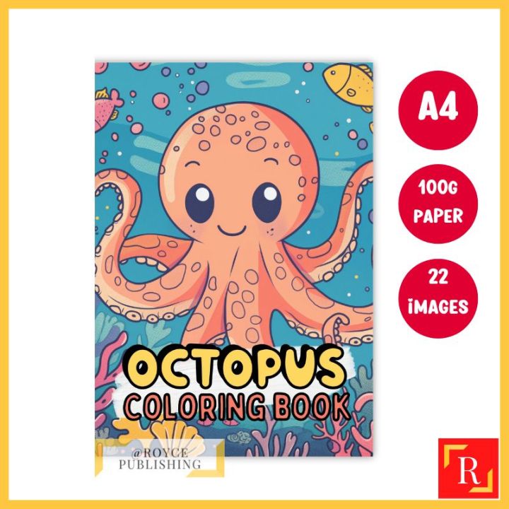Octopus Colouring Book For Kids, Preschoolers and Toddlers 1 - (A4 | 22 ...