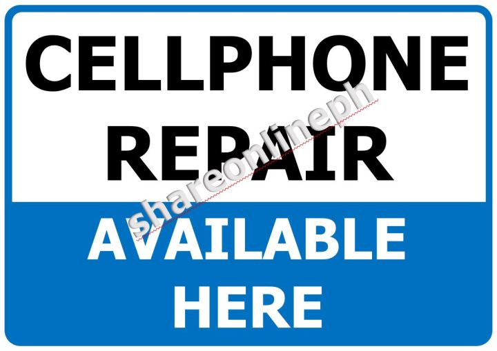 Cellphone Repair Laminated Signage Sign Boards Sticker Signages PVC ...