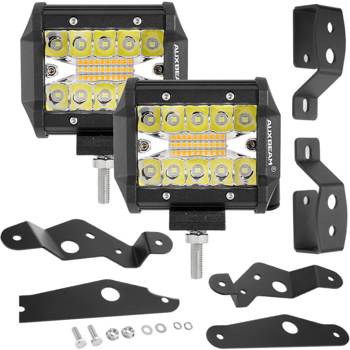 AUXBEAM 2Pcs 4 Inch LED Driving Pods Light with Memory Function White ...