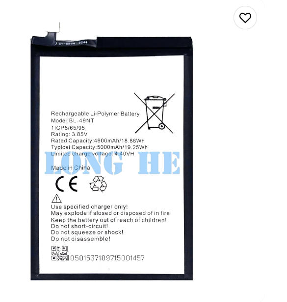 Lithium mobile phone battery BL-49NT for tecno Spark GO 2023 POP 7 PRO ...