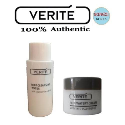 VERITE Deep Cleansing Water 50ml + VERITE Skin Watery Cream 20ml Korean ...