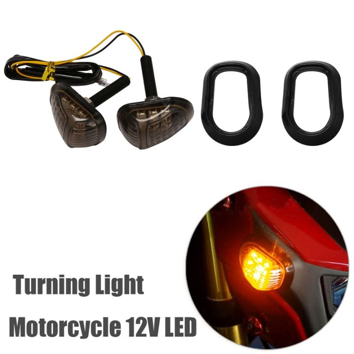 (OKIY) 1 Pair Motorcycle Turning Light 12V LED Turn Signals Light Shift ...