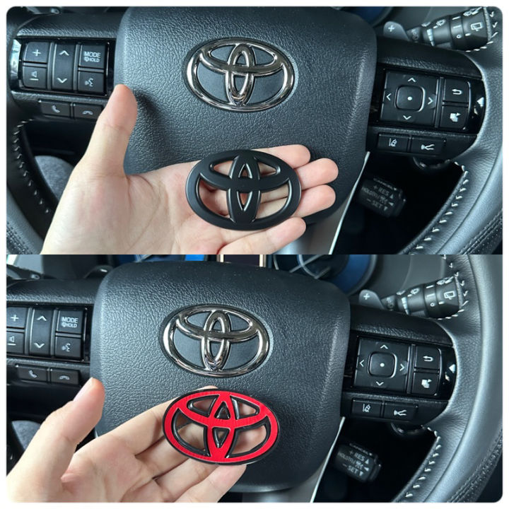 1 piece ABS Car Steering Wheel Logo Sticker Cover For Toyota Vios Wigo ...