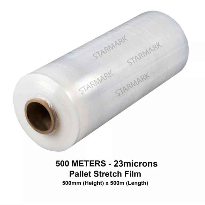 Stretch Film Pallet Films Cling Wrap Wraps - 500mm x 500 meters, 23 ...