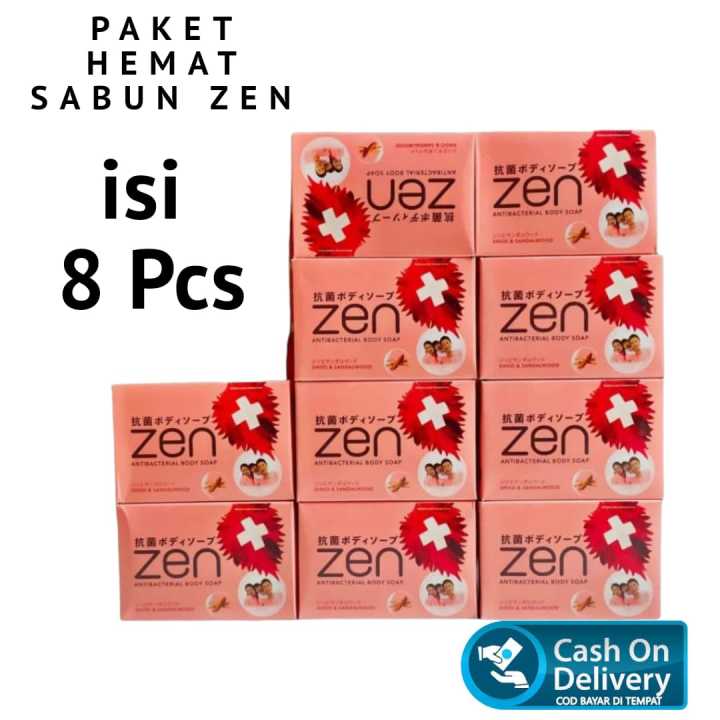PROMO 8 PCS Sabun Zen Sabun Mandi Batang Antibacterial Bar Soap 70gr ...