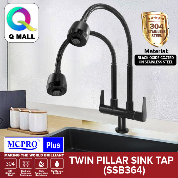 MCPRO Plus SUS304 Black Oxide Coated On Stainless Steel Kitchen Faucet ...