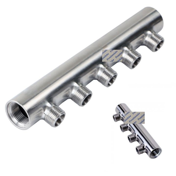 304 Stainless Steel G1" G3/4" G0.5" 2 - 12 Ports Water Manifold ...