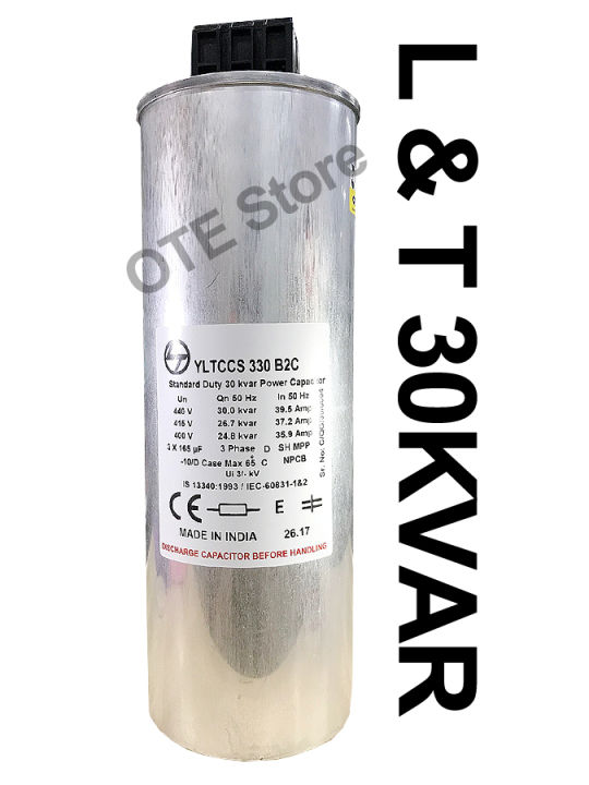 L&T 30Kvar 440VAC Cylinder Power Factor Capacitor Bank (Larsen & Toubro ...