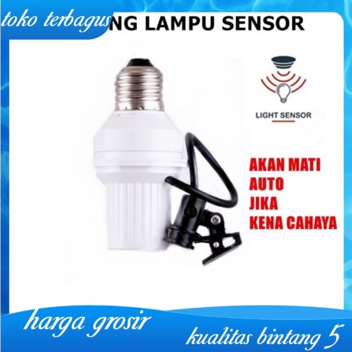 Fitting Lampu Sensor Cahaya Otomatis E27 Lampu Otomatis Cahaya Siang ...
