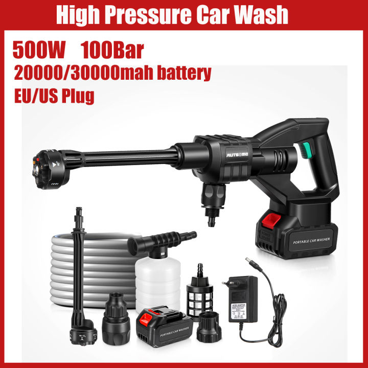 Cordless Portable High Pressure Car Washer Water Jet 1500mah Washing ...