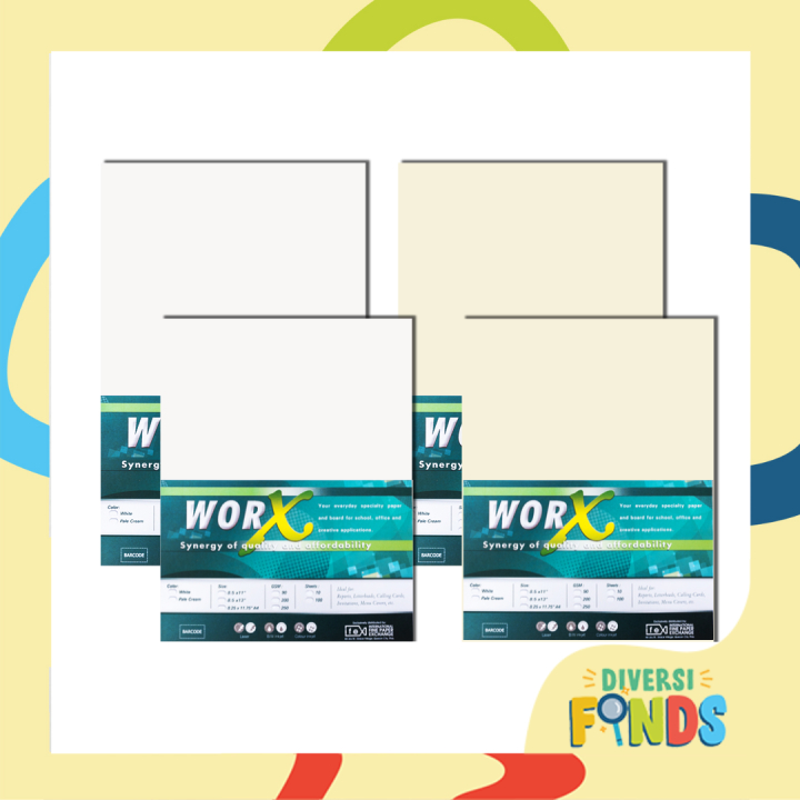 100pcs Worx Specialty/Board Paper 90/180/200gsm White Short/Long/A4 ...