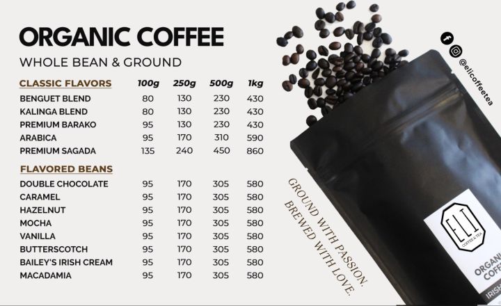 1 KILO Organic Coffee Beans | Benguet, Kalinga, Sagada, | Arabica ...