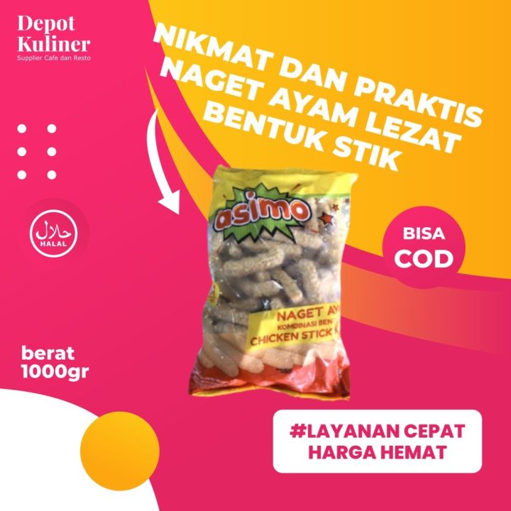 Nugget Stick Ayam Asimo 1KG / Naget Ayam Asimo / Asimo Naget Ayam ...