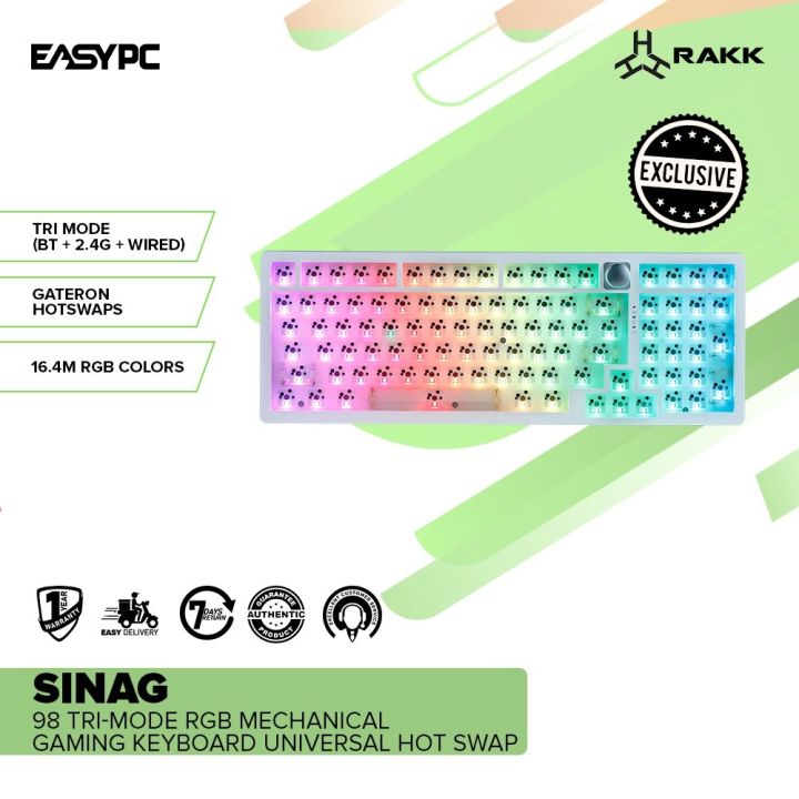 RAKK SINAG 98 Tri-Mode RGB Universal Hot Swap Barebone Tri-mode ...