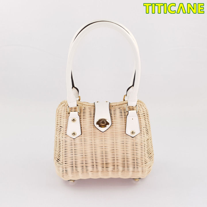 TITICANE White Daisy Handicraft Bag [ Rattan / Rotan ] | Lazada