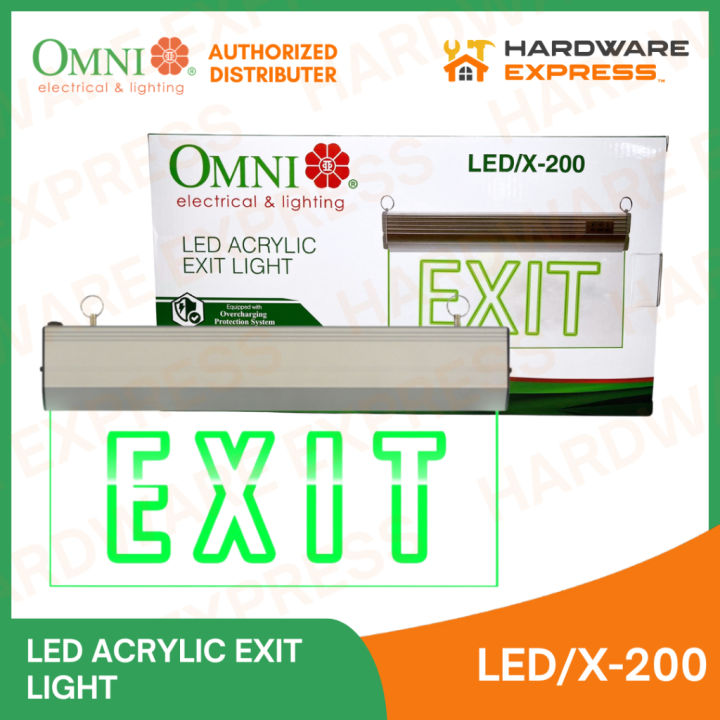 Omni LED/X-200 LED Acrylic Exit Light Exit Sign | Lazada PH
