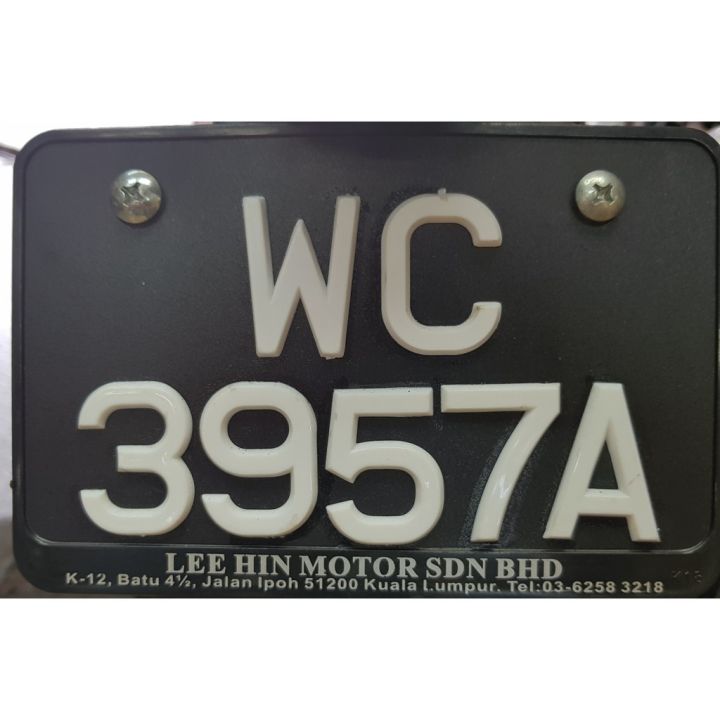 KL PLATE Motorcycle Normal Rear Number Plate TEBAL NUMBER PLATE ...