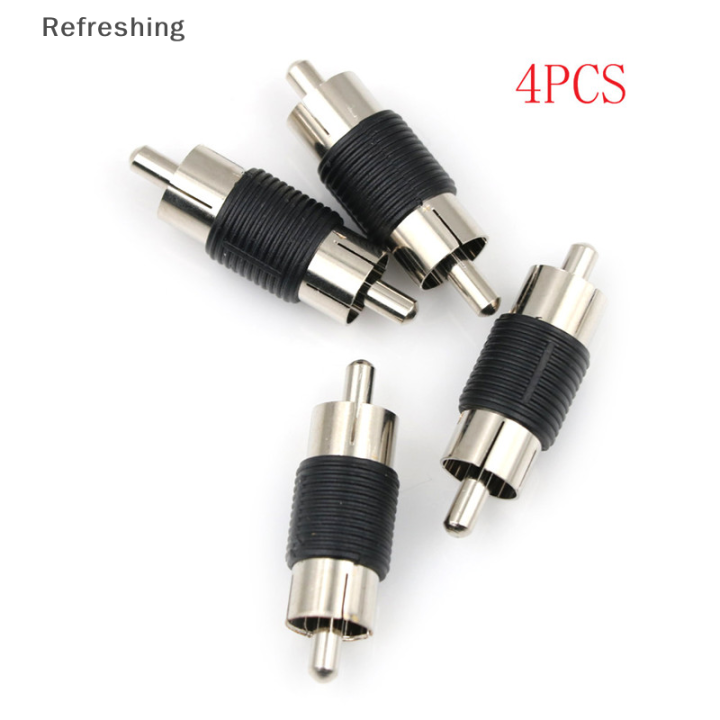 Refreshing 4pcs Straight AV RCA Male to Male Audio Video Connector ...