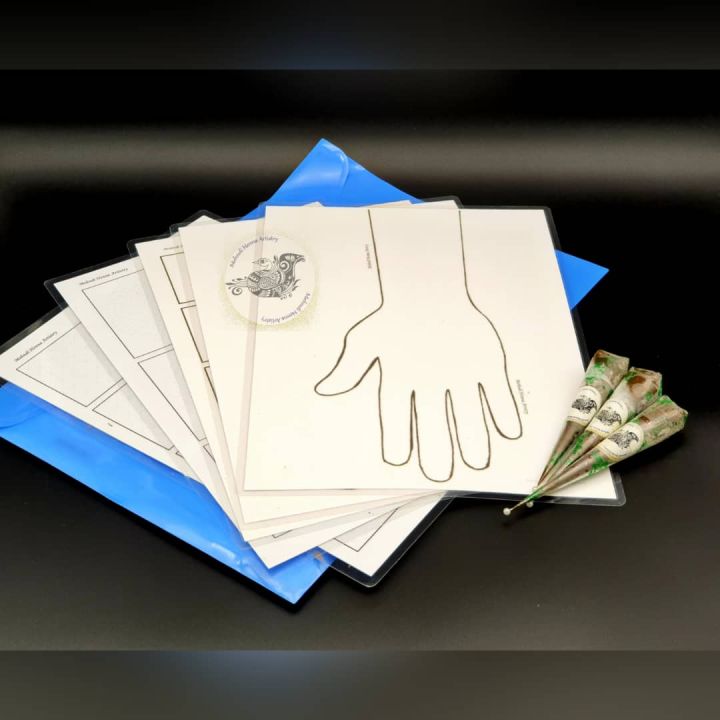 MHA Henna Practice Template Kit (Free Practice Cones) | Lazada