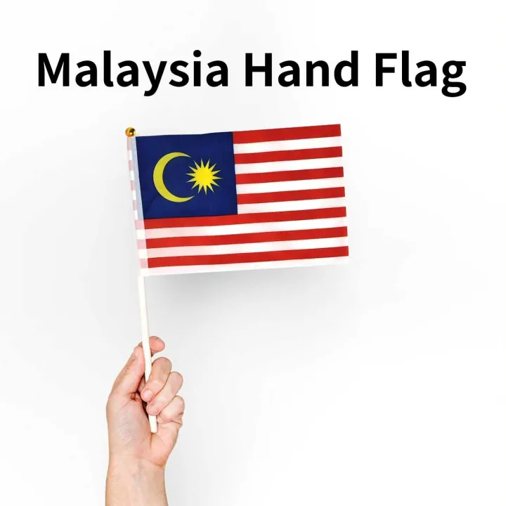 Malaysia Hand Flag Malaysia Day Bendera malaysia Welcome Handle Flag ...