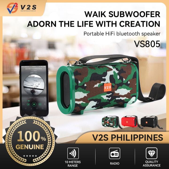 V2S VS805 Portable Rechargeable Wireless Bluetooth Stereo Speaker TF ...