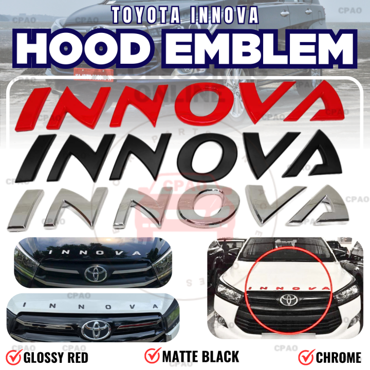 CPAO ABS TOYOTA INNOVA Letters Car Auto Front Hood Emblem Badge Sticker ...