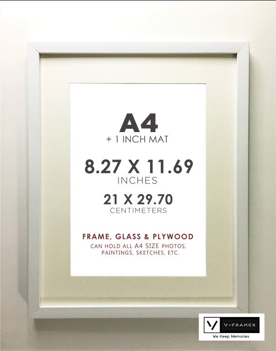 A4 +1" Inch Mat Wall Frame - Picture Frame - Photo Frame | Lazada PH