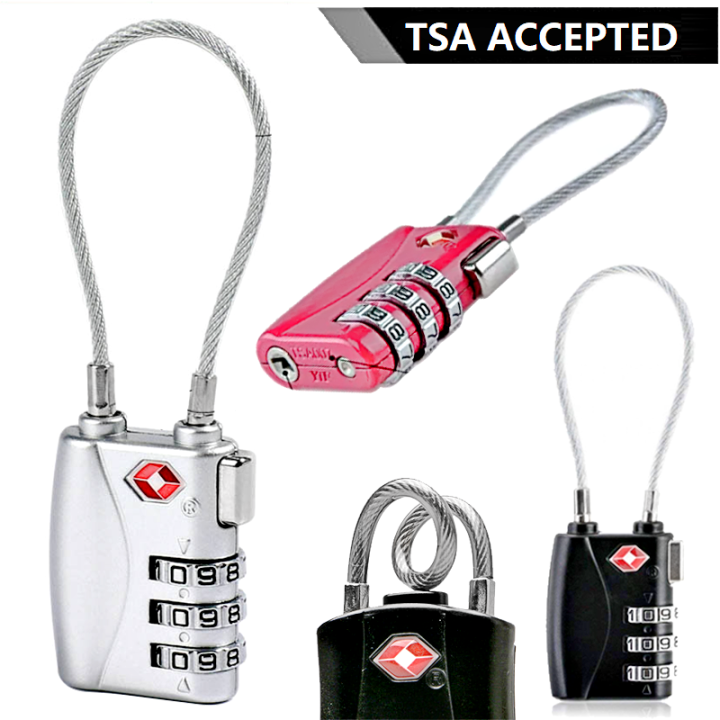 TSA Approved Security Customs 3 Digit Combination Password Code Luggage ...