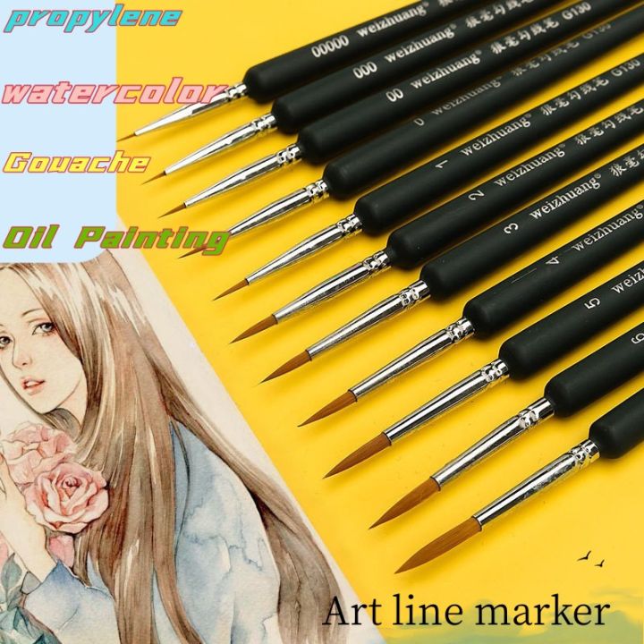 1PC Hook Line Paint Brush Set Watercolor Acrylic Oil Painting Drawing ...