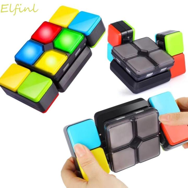 ELFINL Plastics Electronic Magic Cube Memory Game Led Light Puzzle ...