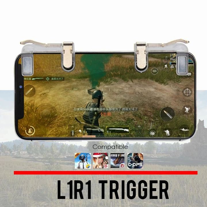 Mobile Gaming Trigger Controller for Games Like FreeFire, ROS, PUBG (L1R1) | Lazada PH