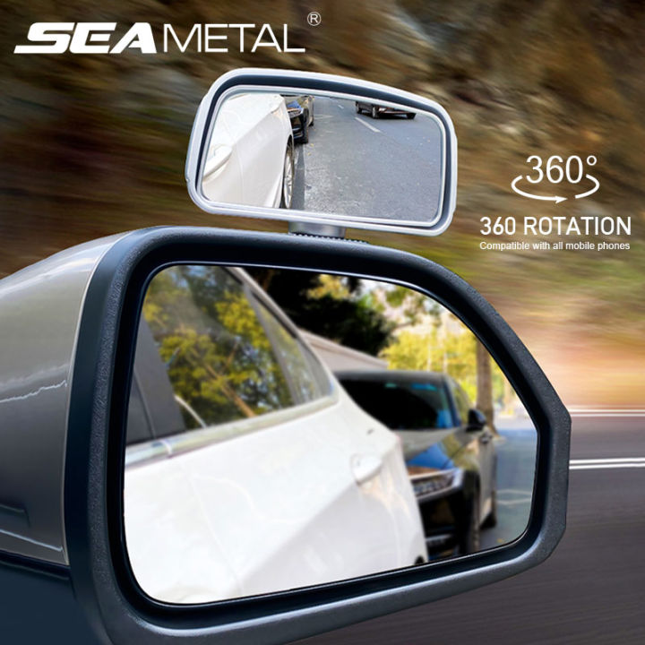 Car Rearview Mirror Auxiliary Mirror Universal 360 Degree Ultra-clear ...