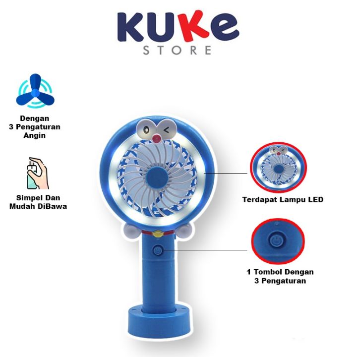 Kipas Angin Tangan Stand Portable Karakter LED ( Standing Mini Fan ...