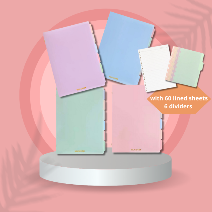 A5(20 holes)/B5(26 holes) Soft Pastel Color Binder Notebook Refillable ...