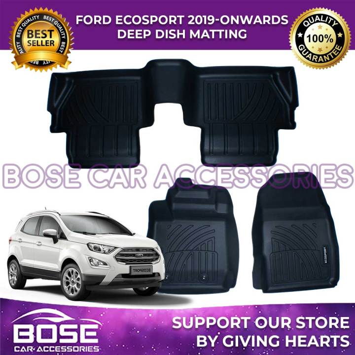 TPE / 5D / Carbon Fiber Deep Dish Matting for Titanium Ford Ecosport ...