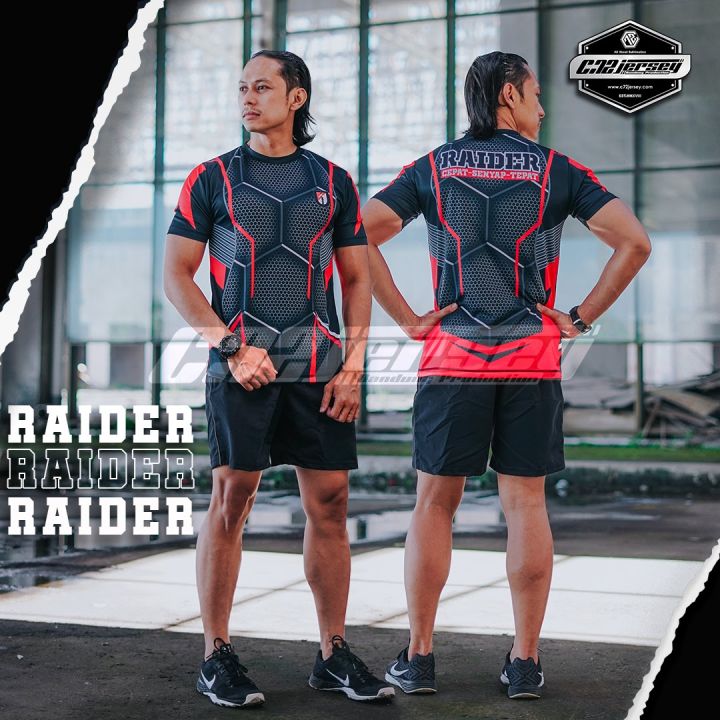 KAOS JERSEY RAIDER MERAH FULLPRINT | Lazada Indonesia