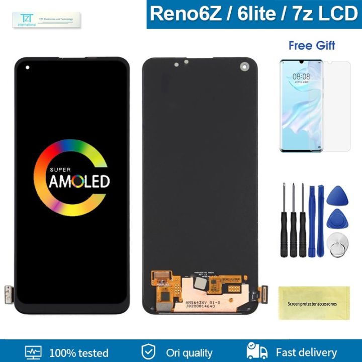 [ With Frame ] Super Amoled for OPPO Reno 6Z / 7Z 5G LCD Display Touch ...