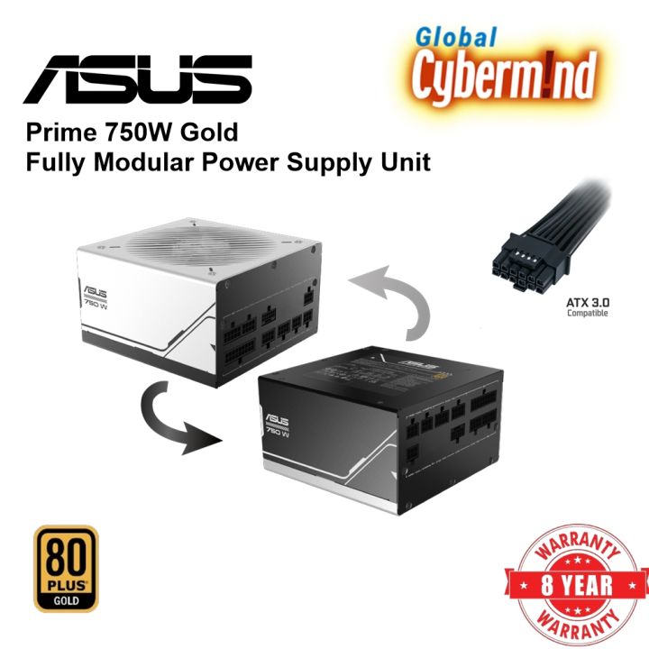 ASUS Prime 750W/850W & OEM PACKING (NO BOX) Gold ATX 3.0 READY FULL MODULAR POWER SUPPLY UNIT ...