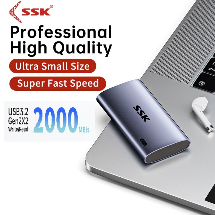 SSK 2000MB/s SSD 1TB External Portable SSD 1TB USB3.2 Gen2x2 20Gbps External Solid State Drive ...