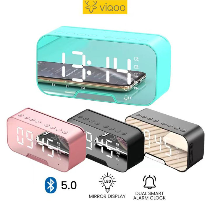 【COD】Viqoo 1600 mAh Wireless Bluetooth 5.0 Speaker Jam Alarm With Smart ...